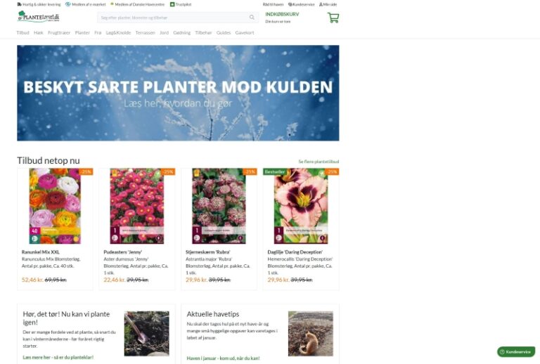 Aktuelle havetilbud og Plantetorvet rabatkoder - naturhaven.dk